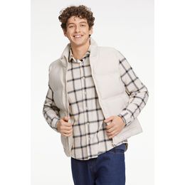 LINDBERGH Herren Steppweste, wei&szlig;, Gr. M, Obermaterial: 49% Baumwolle, 41% Polyester, 10% Nylon, Westen, mit praktischen Vordertaschen