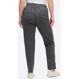 sheego Damen 5-Pocket-Jeans, grau, Gr. 50, unifarben, 99% Baumwolle, 1% Elasthan, Jeans