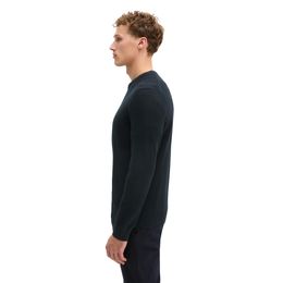 Marc O'Polo MARC O'POLO Herren Rundhalspullover "aus Bio-Baumwoll-Piqu&eacute;", schwarz, Gr. M, unifarben, Obermaterial: 100% Baumwolle, Pullover