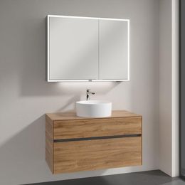 Villeroy & Boch Villeroy & Boch Embrace Schrank mit Waschtisch, mit Spiegelschrank My View Now, 5A5840R1+A95600RH+A4551000, My View Now