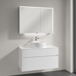 Villeroy & Boch Villeroy & Boch Embrace Schrank mit Waschtisch, mit Spiegelschrank My View Now, 5A5840R1+A95600DH+A4551000, My View Now