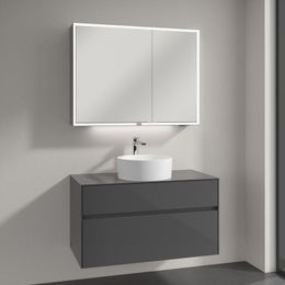 Villeroy & Boch Villeroy & Boch Embrace Schrank mit Waschtisch, mit Spiegelschrank My View Now, 5A5840R1+A95600FP+A4551000, My View Now