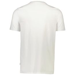 LINDBERGH Herren T-Shirt, wei&szlig;, Gr. L, unifarben, Single Jersey, Obermaterial: 100% Baumwolle, Shirts, mit Logo und Rundhalsausschnitt