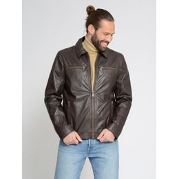 Mustang Herren Lederjacke "31021630", braun, Gr. L, Obermaterial: 100% Lammleder / Innenfutter: 100% Baumwolle / &Auml;rmelfutter: 100% Polyester, Jacken