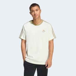Herren T-Shirt "LUX COFFEE CAFE CUP MIT GRAFIK"sanftes wei&szlig;, Gr. XL, adidas Sportswear, Obermaterial: 100% Baumwolle, Shirts