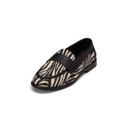 Marc O'Polo MARC O'POLO Damen Loafer "in Zebrafell-Optik", Gr. 37schwarz, wei&szlig;, Obermaterial: 100% Leder (Rind), bedruckt, Schuhe