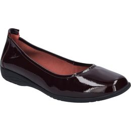 Josef Seibel Damen Ballerina "Fenja 01, bordeaux", Gr. 39, rot, Obermaterial: 100% Rindsleder Leather cow., Schuhe