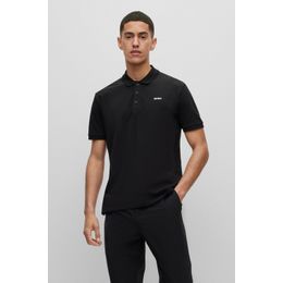 Hugo Herren Poloshirt "Donos", schwarz, Gr. XXL, unifarben, Piqu&eacute;, Obermaterial: 100% Baumwolle, Shirts, Regular Fit, Baumwoll-Piqu&eacute;