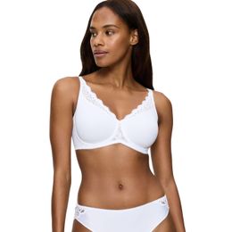 Triumph Damen B&uuml;gel-BH "Amourette W01", Gr. 80, wei&szlig;, Microtouch, Obermaterial: 68% Polyamid, 32% Elasthan, unifarben, BHs, verkleinert die Brust