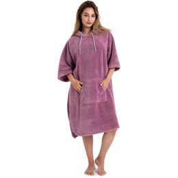 Badeponcho OTTO HOME, L:120cm, lila, Microfaser, Hausm&auml;ntel, "Lillou, Surfponcho ideal f&uuml;r Sauna, Spa & im Urlaub", weich und kuschelig, pl&uuml;sch,