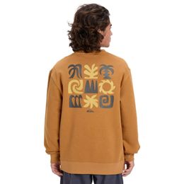 Quiksilver Herren Sweatshirt "Salt Water Graphic", braun, Gr. S, Obermaterial: 55% Baumwolle, 25% Baumwolle, 20% Polyester., Sweatshirts