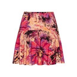 Lascana Damen Hosenrock "mit Blumendruck aus Viskosejersey", pink, Gr. 46, bedruckt, Single Jersey, Obermaterial: 95% Viskose, 5% Elasthan, R&ouml;cke,