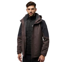Jack Wolfskin Herren 3-in-1-Funktionsjacke "ROMBERG 3IN1 JKT M"peat, Gr. XL, Obermaterial: 100% Polyester. Futter: 100% Polyester. Innenjacke: 100%