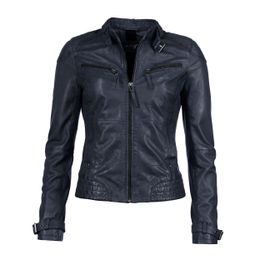 Maze Damen Lederjacke "31Ryana", blau, Gr. XL, Obermaterial: 100% Lammleder. Futter: 100% Baumwolle. &Auml;rmelfutter: 100% Polyester, Jacken