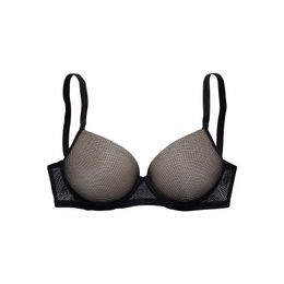 Lascana Damen Schalen-BH "Invisible Pink", Gr. 90, schwarz, Microtouch, Obermaterial: 86% Polyamid, 14% Elasthan, BHs, mit Spacer-Schalen, perfekt