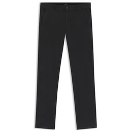 BOSS Orange Herren Chinohose "Slim-fit", schwarz, Gr. 31, unifarben, Web, Obermaterial: 97% Baumwolle, 3% Elasthan, Hosen, Aus komfortabler