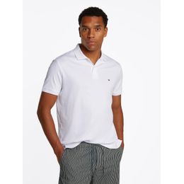 Tommy Hilfiger Herren Poloshirt "LIQUID COTTON ESSENTIAL REG POLO", wei&szlig;, Gr. L, Jersey, Obermaterial: 100% Baumwolle, Shirts