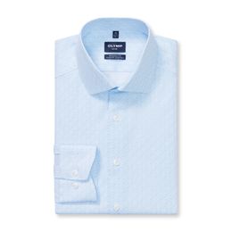 OLYMP Herren Langarmhemd "Luxor", wei&szlig;, Gr. 45, Web, Obermaterial: 64% Baumwolle, 27% Polyester, 9% Elasthan, Hemden, Climate Control, modern fit,
