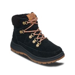 Roxy Damen Bootsschuh "Alyah", Gr. 6, schwarz, Obermaterial: 82% Leder / 16% Polyester, 2% Metall, Futter: 100% Polyester, Laufsohle: 100% Gummi.,