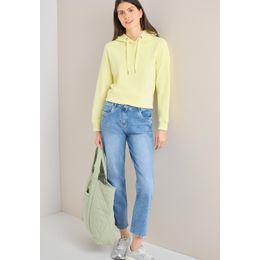 Cecil Damen Slim-fit-Jeans, blau, Gr. 36, unifarben, Jeans, 78% Baumwolle, 20% Polyester, 2% Elasthan, Jeans, High Waist
