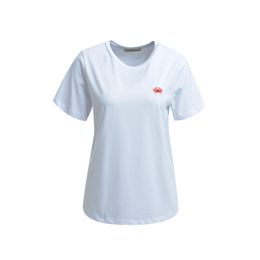 Smith & Soul SMITH & SOUL Damen Rundhalsshirt, wei&szlig;, Gr. XS, bedruckt, Single Jersey, Material: 100% Baumwolle, Shirts, aus Baumwolle