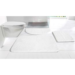 Badematte OTTO HOME, H:20mm, wei&szlig;, Polyester, Badematten, "Inga, Badezimmer Teppich, Badvorleger", Badteppich, unifarben, weich, als halbrund und