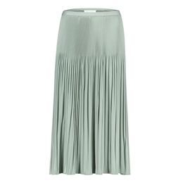 BETTY & CO BETTY & CO Damen Midirock "Damen mit Plissee", gr&uuml;n, Gr. 44, Obermaterial: 100% Polyester, R&ouml;cke, Plissee