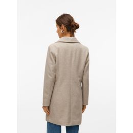 V&eacute;ro Moda VERO MODA Damen Kurzmantel "VMPOP NATTIE COAT GA BOO", silber, Gr. XS, meliert, Web, Obermaterial: 100% Polyester, M&auml;ntel