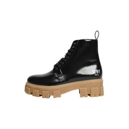 N91 Damen Schn&uuml;rboots "Style Choice NN", Gr. 39, schwarz, Leder, Schuhe