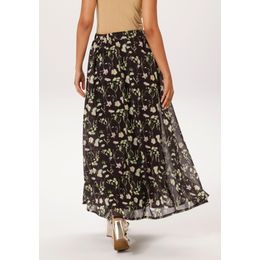 Aniston CASUAL Damen Maxirockschwarz, hellgr&uuml;n, gr&uuml;n, wollwei&szlig;, gelb, t&uuml;rkis, orange, lavendel, rosa, Gr. 36, bedruckt, gebl&uuml;mt, Georgette,
