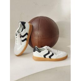Marco Tozzi Damen Plateausneaker, Gr. 38, schwarz-wei&szlig;, Lederimitat, Textil, Veloursleder, unifarben mit Farbeinsatz, Schuhe, Freizeitschuh,