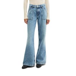 Marc O'Polo MARC O'POLO Damen Schlagjeans "aus reiner Baumwolle"light blau, Gr. 28, unifarben, Obermaterial: 100% Baumwolle, Jeans