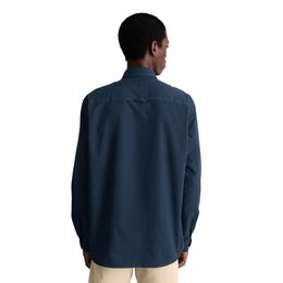 Marc O'Polo Herren Langarmhemdnavy teal, Gr. S, MARC O'POLO DENIM, Web, Obermaterial: 100% Baumwolle, Hemden, Oxford-Hemd regular fit aus reiner Bio-Baumwolle