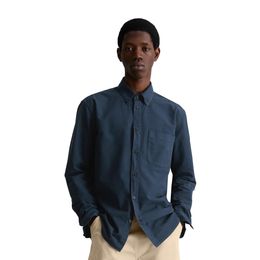 Marc O'Polo Herren Langarmhemdnavy teal, Gr. XXL, MARC O'POLO DENIM, Web, Obermaterial: 100% Baumwolle, Hemden, Oxford-Hemd regular fit aus reiner Bio-Baumwolle