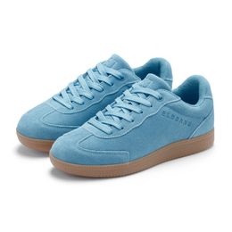 ELBSAND Damen Sneaker "Freizeitschuh, Schn&uuml;rschuh, Turnschuh, Retro Sneaker, Lederschuh", Gr. 39, blau, Obermaterial: 93% Rindsleder, 7% Lederimitat.