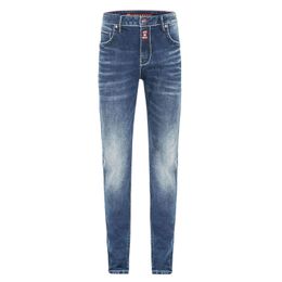 Cipo & Baxx CIPO & BAXX Herren 5-Pocket-Jeans "Jeans", blau, Gr. 30, unifarben, 98% Baumwolle, 2% Elasthan, Jeans, im klassischen 5-Pocket-Style, CD704