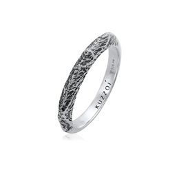 Silberring Kuzzoi "Herren Bandring Schmal Used Vintage 925 Silber" Gr. 62, grau, Fingerringe, Herren, 62mm, ohne Stein, Silber 925 (Sterlingsilber), 3,9mm, Silberring