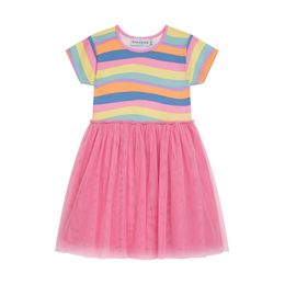 DANAMADE M&auml;dchen Sommerkleid "DANAMADE Dresses DCELINE", bunt, Gr. 140, Oberteil: 90% Baumwolle, 10% Polyester. Rock: 100% Polyester. Futter: