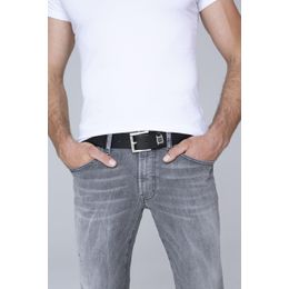 CAMP DAVID Herren Lederg&uuml;rtel, schwarz, Gr. 115, unifarben, Leder, G&uuml;rtel, mit allergikerfreundlicher Dornschlie&szlig;e