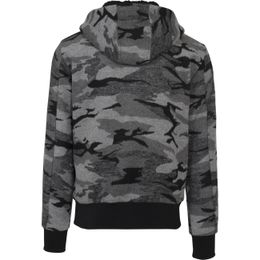 Urban Classics Herren Winterjacke "Urban Classics Herren Camo Zip Jacket"schwarzcamo, Gr. M, mehrfarbig, 73% Polyester, 10% Viskose, 8% Andere