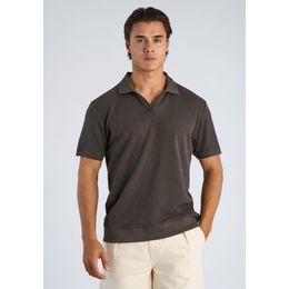 LINDBERGH Herren Kurzarmshirt, braun, Gr. L, unifarben, Piqu&eacute;, Obermaterial: 100% Baumwolle, Shirts, mit Polokragen
