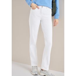 Cecil Damen Slim-fit-Jeans, wei&szlig;, Gr. 38, unifarben, Jeans, 78% Baumwolle, 21% Elastomultiester, 1% Elasthan, Jeans, High Waist