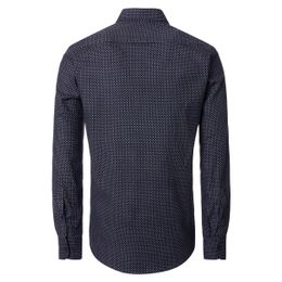 Casamoda Herren Langarmhemd "Casamoda Freizeithemd Langarm Print", blau, Gr. XXL, bedruckt, 100% Baumwolle, Hemden