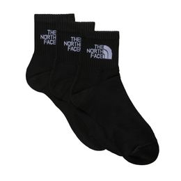 The North Face Herren Sportsocken "MULTI SPORT CUSH QUARTER SOCK 3P", Gr. L, schwarz, Materialmix, unifarben, Socken, f&uuml;r Erwachsene, mit