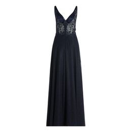 Vera Mont Damen Abendkleid "Damen im Glitzer-Look", blau, Gr. 42, Mesh, Obermaterial: 100% Polyester. Besatz: 100% Polyamid. Futter: 100% Polyester,