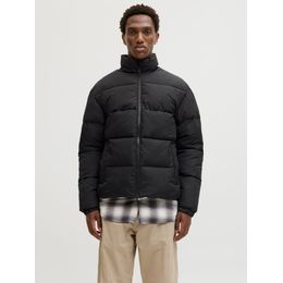 Jack & Jones JACK & JONES Herren Steppjacke "JJMAZE PUFFER COLLAR", schwarz, Gr. S, unifarben, Web, Obermaterial: 100% Polyester, Jacken