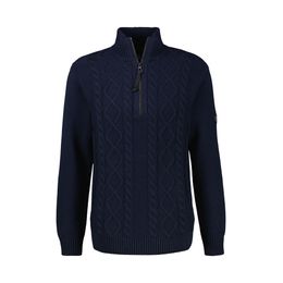 Lerros Herren Sweatshirt "Herren Stricktroyer mit Zopfmuster"classic navy, Gr. XL, 60% Baumwolle, 40% Polyacryl, Sweatshirts