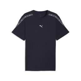 T-Shirt Puma "Essentials Tape T-Shirt Herren", Damen, Gr. L, new navy blau, Obermaterial: 100% Baumwolle. Rippe: 80% Baumwolle, 20% Polyester, clean, regular fit, Rundhals, Shirts T-Shirt
