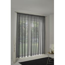 Vorhang WIRTH, B:132cm H:220cm, schwarz, Obermaterial: 66% Polyester, 34% Baumwolle, Wohnzimmer, Gardinen, "LORCA"