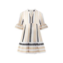 happy girls M&auml;dchen Sommerkleid "M&auml;dchenkleid", beige, Gr. 128, Stoff, 100% Baumwolle, Kleider